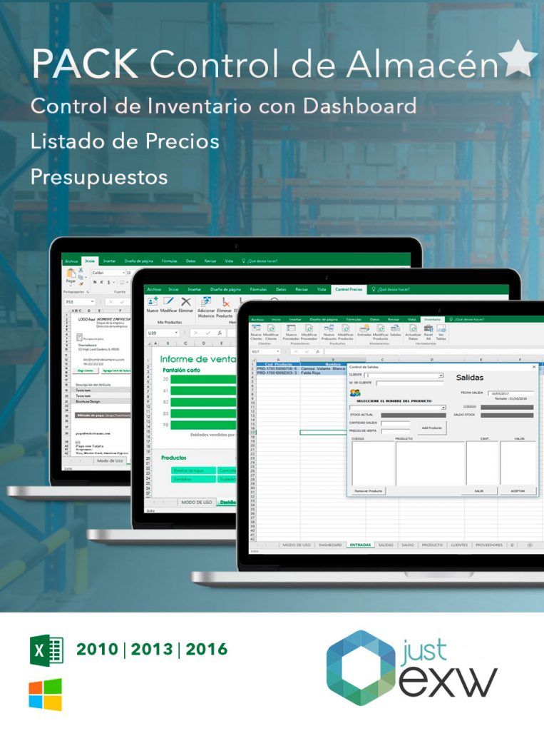 Descargar Pack de Plantillas de Excel para gestionar el almacén